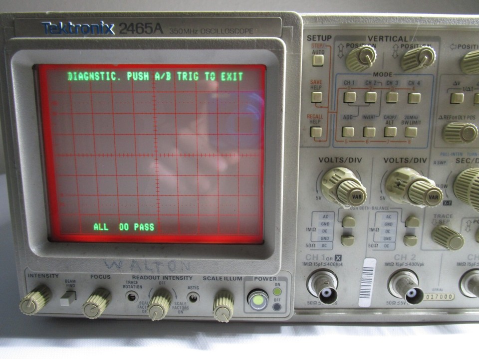 Tektronix 2465A 350MHz 4chan Analog Oscilloscope, Passes Self Tests ...