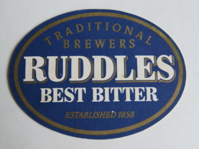 Beer Bar Coaster ~ ~ RUDDLES Brewery Traditional Best Bitter ~ Rutland ...