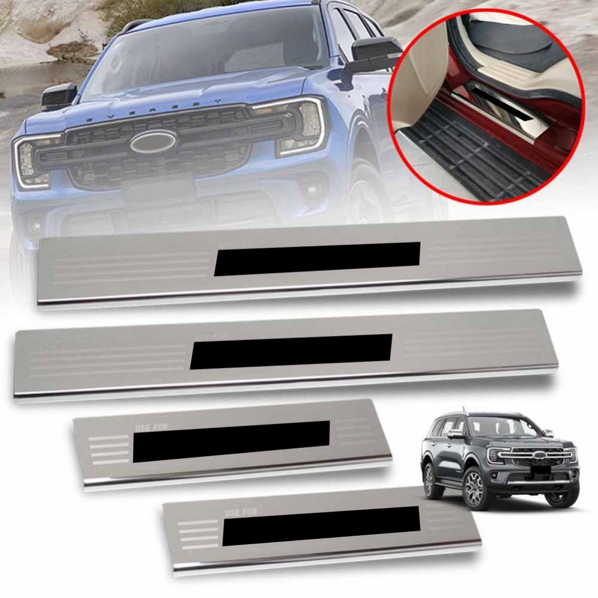 Scuff Plate Chrome Trim Sill Door Step Cover For Ford Everest U704 SUV ...
