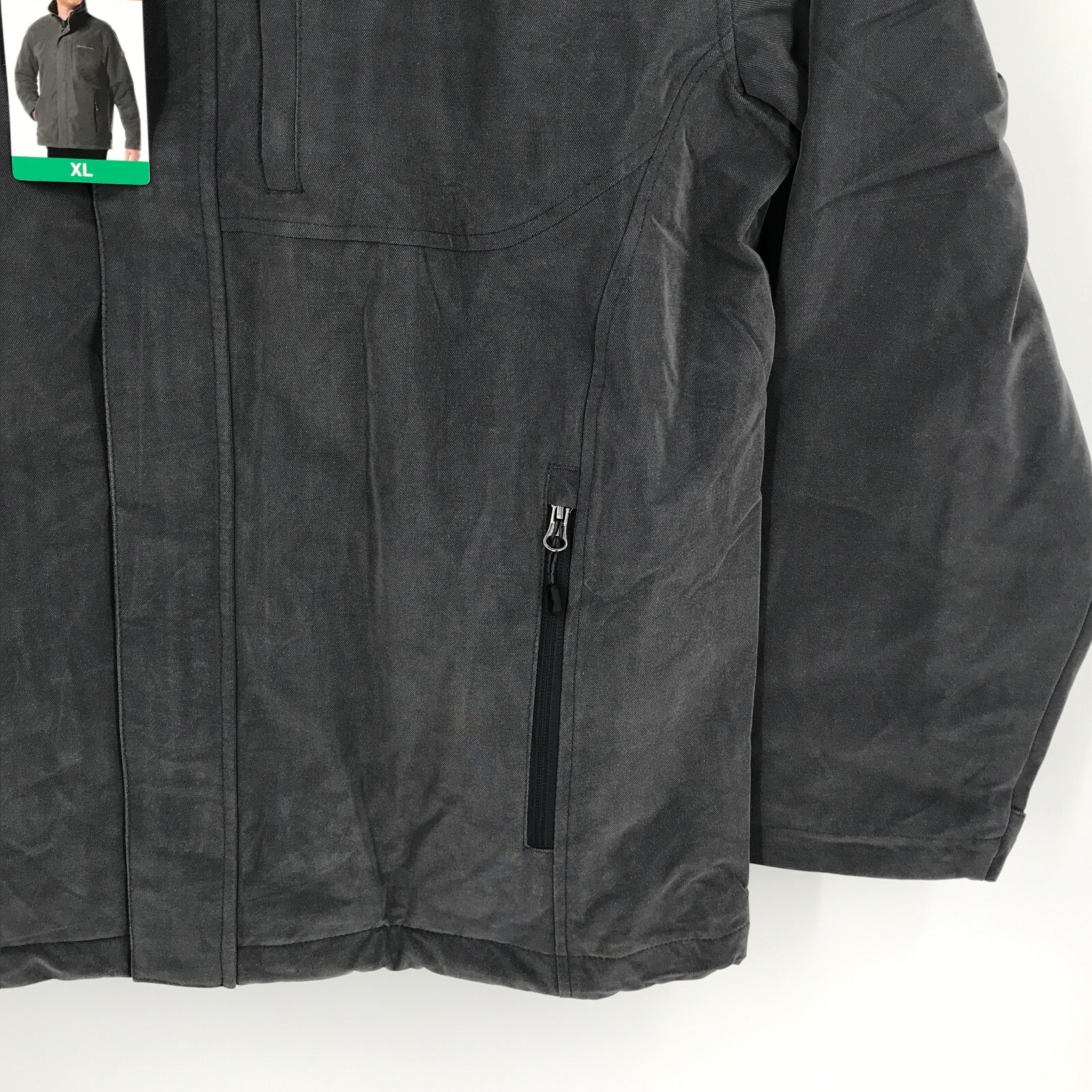 Rugged Elements Mens Jacket XL Gray Full Zip Hooded Wind Water ...