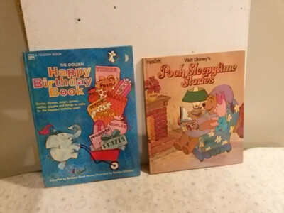 Disney Pooh Sleepytime Stories 1979 Golden Happy Birthday 1976 lot 2 HB ...