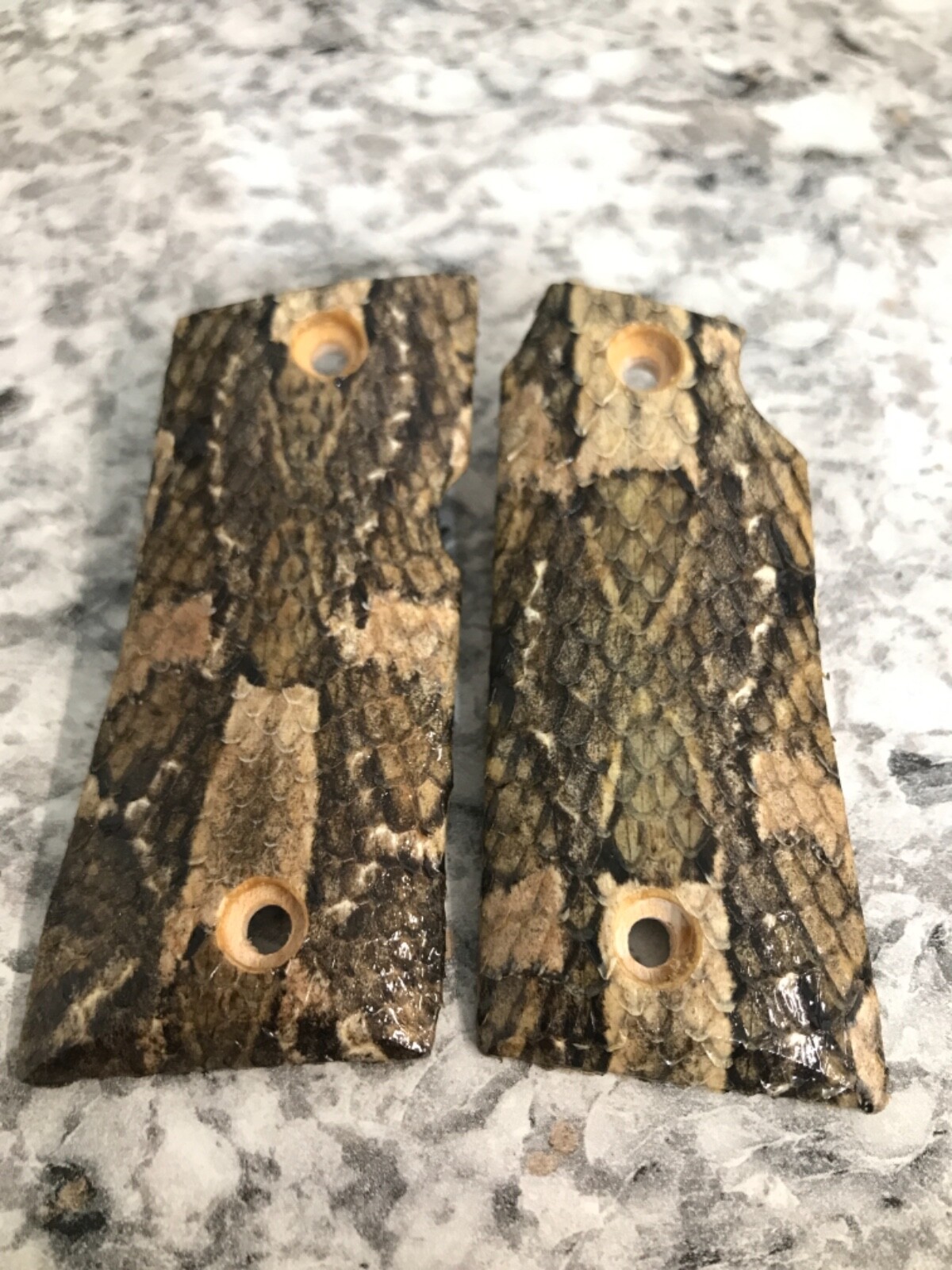 Colt Mustang pistol grips wrapped in GABOON VIPER SNAKESKIN | eBay
