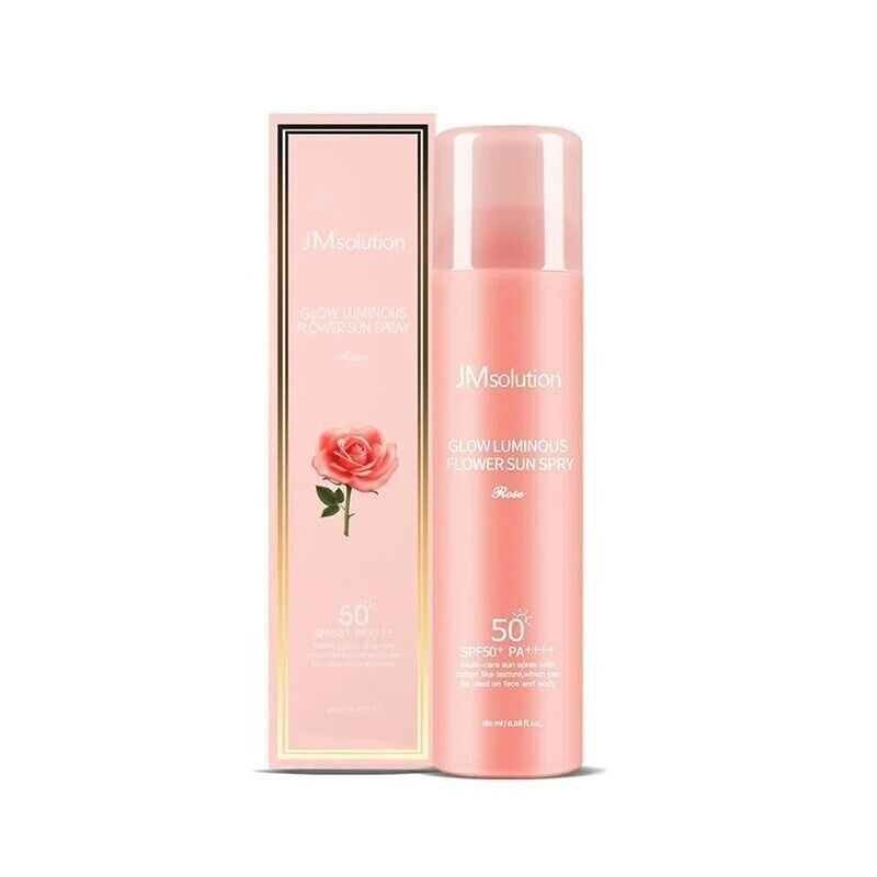 JM SOLUTION Glow Luminous Rose Flower Sun Spray SPR 50+ PA++++ K Beauty ...