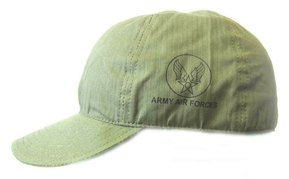 A-3 USAAF Cap Aircrew Mechanics WW2 US Army Air Forces Herring Bone ...