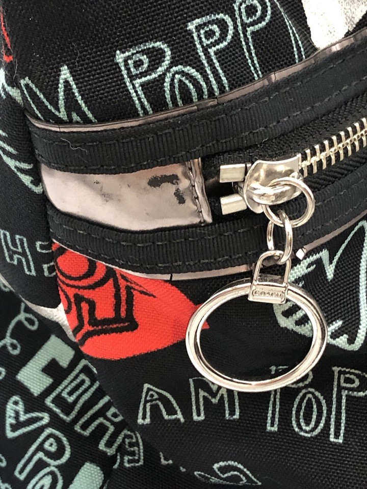 Coach Poppy Purse Handbag Tote Graffiti Style Black Red Preowned 16052 ...
