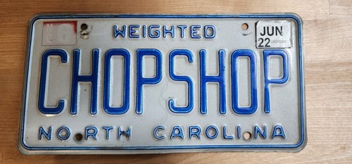 CHOPSHOP CHOP SHOP NC WEIGHTED VANITY TAG PLATE | eBay