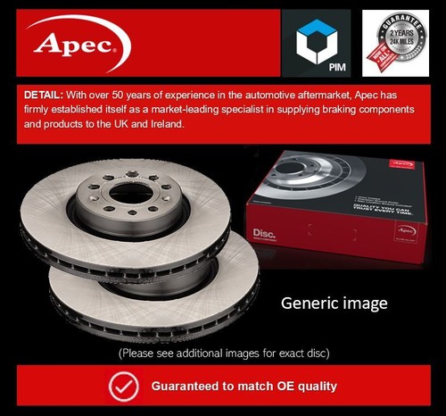 2x Brake Discs Pair Vented Front 295mm DSK2991 Apec Set 2464210112 ...