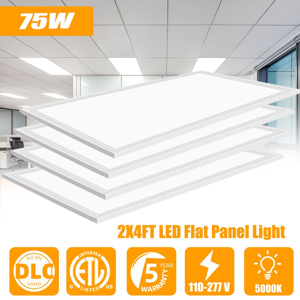 2x4 FT LED Flat Panel Lights, 8400 Lumens, Recessed Dimmable Drop ...