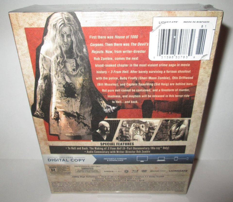 3 From Hell Limited Edition Blu-ray Box Set w/ Shirt Sealed 31398307839 | eBay