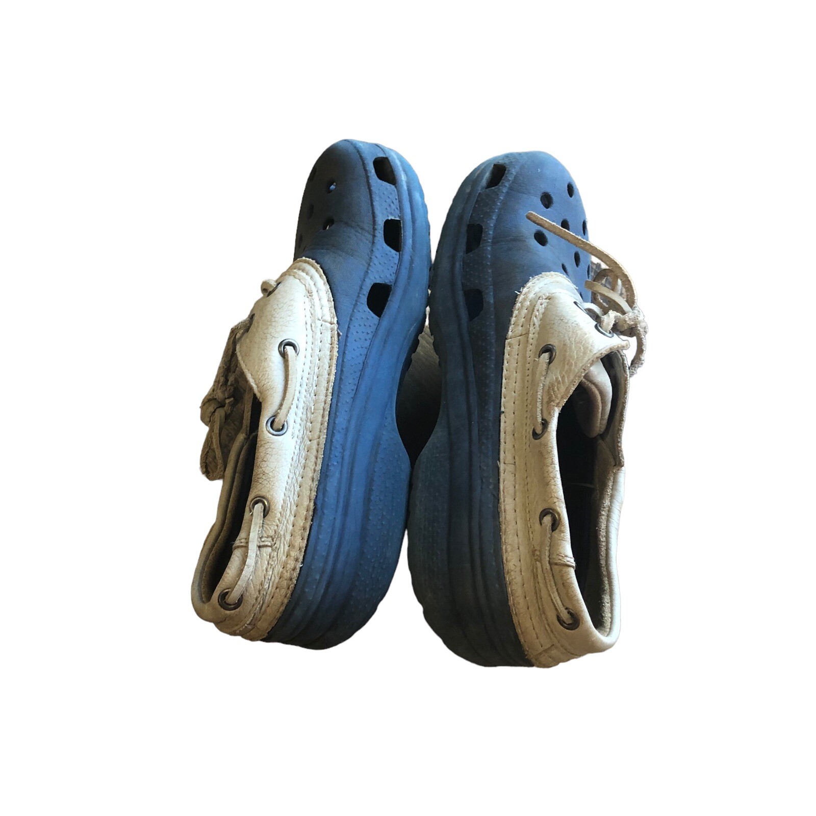 Crocs Islander Lace up Pitcrew Boat Blue /Tan leathe… - Gem