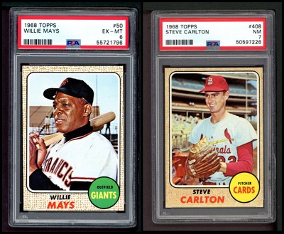 1968 Topps Baseball Complete Set 7 - NM | eBay