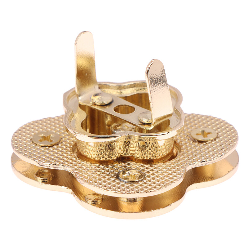 Metal Flower Shape Turn Lock Twist Lock Clasp Leather Craft Handbag DIY ...