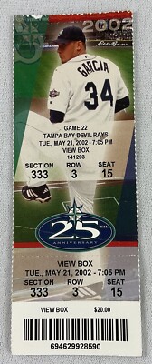 MLB 2002 05/21 Tampa Bay Rays at Seattle Mariners Ticket-Joe Kennedy WP ...