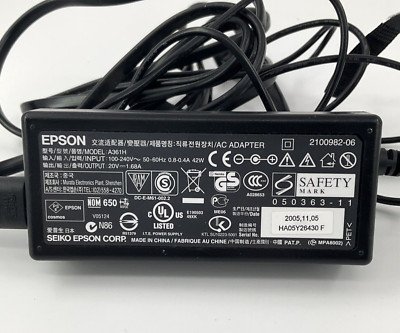 Genuine Epson A361H AC Adapter w/Power Cord for PictureMate Printers ...