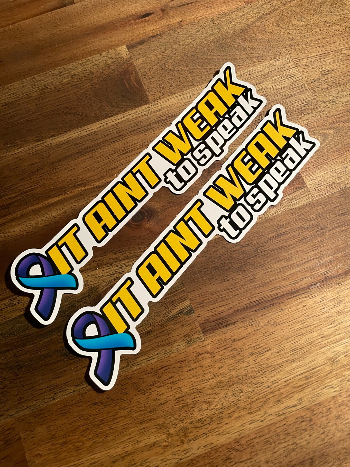 450mm It Ain't Weak To Speak - YELLOW - Custom Vinyl Stickers ...