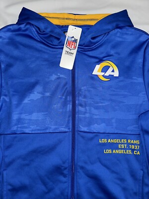 Los Angeles Rams Zip Up Hoodie Sweatshirt Mens Large New | eBay