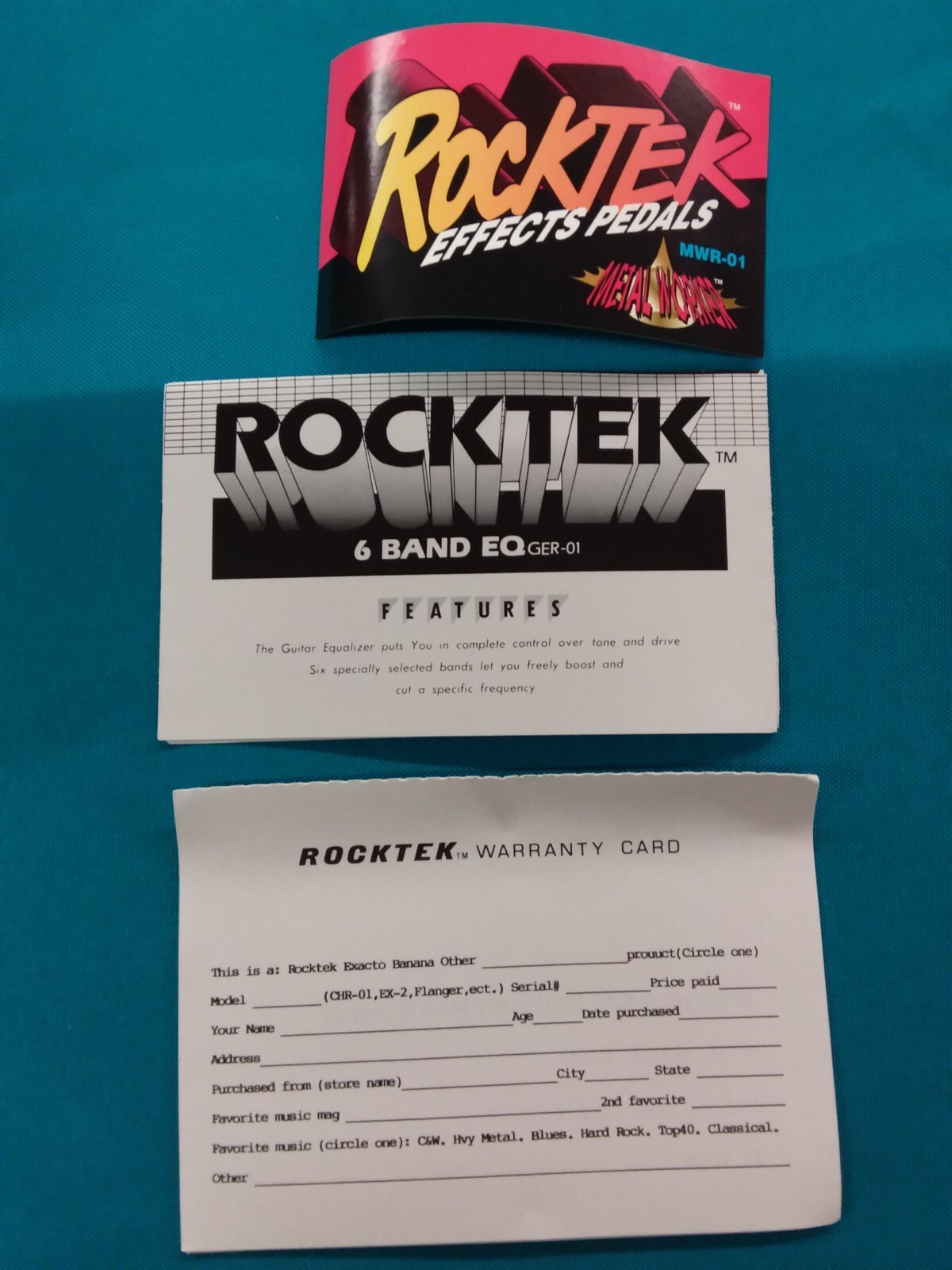 Rocktek ~ GER-01 Guitar EQ ~ 6-Band EQ Pedal Stomp Box ~ Brand New In ...