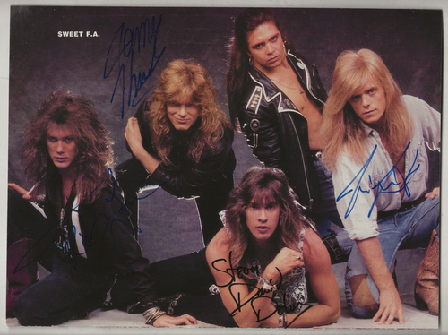 Sweet F.A. FA band REAL SIGNED Mag Pinup Photo #8 COA Autographed | eBay