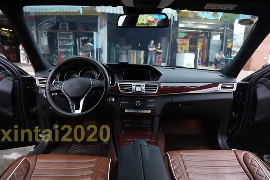 Red Wood Grain Full Car Interior Kit Cover Trim For Benz E-Class W212 ...