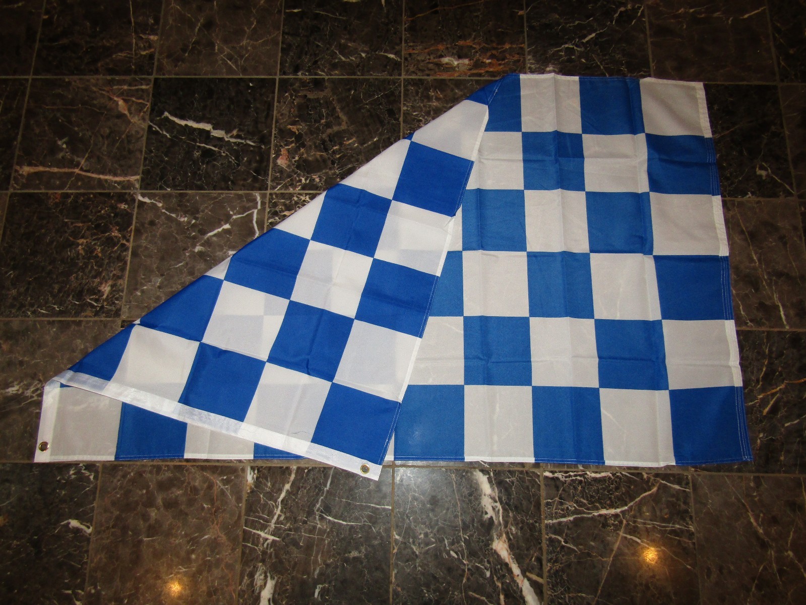 3x5 Advertising Checkered Checker Blue White Knitted Polyester Flag 3 ...