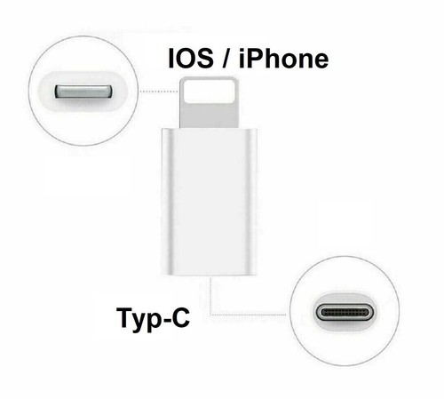 2x USB Typ-C zu IOS iPhone Adapter Stecker für iPhone iPad iPod ...