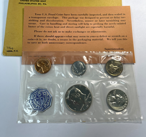 1964 - P US Proof Set - 5 Coins Sealed w/OGP Envelope | eBay