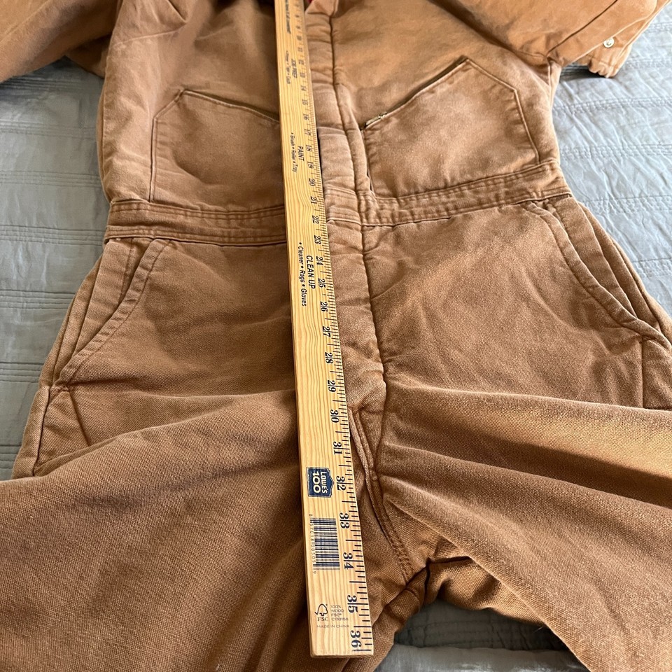Vtg Walls Coveralls Brown Blizzard Puff Insulated Workwear - Mens Sz ...
