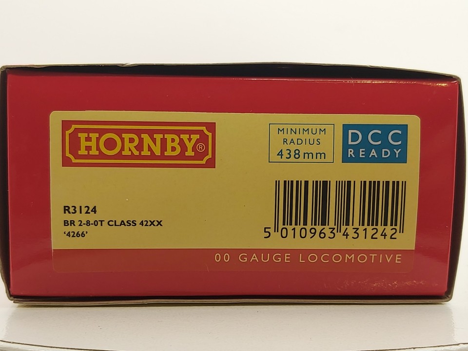 Hornby R3124 BR 2-8-0T Class 42xx 4266 BR Black Loco - OO Gauge DCC ...