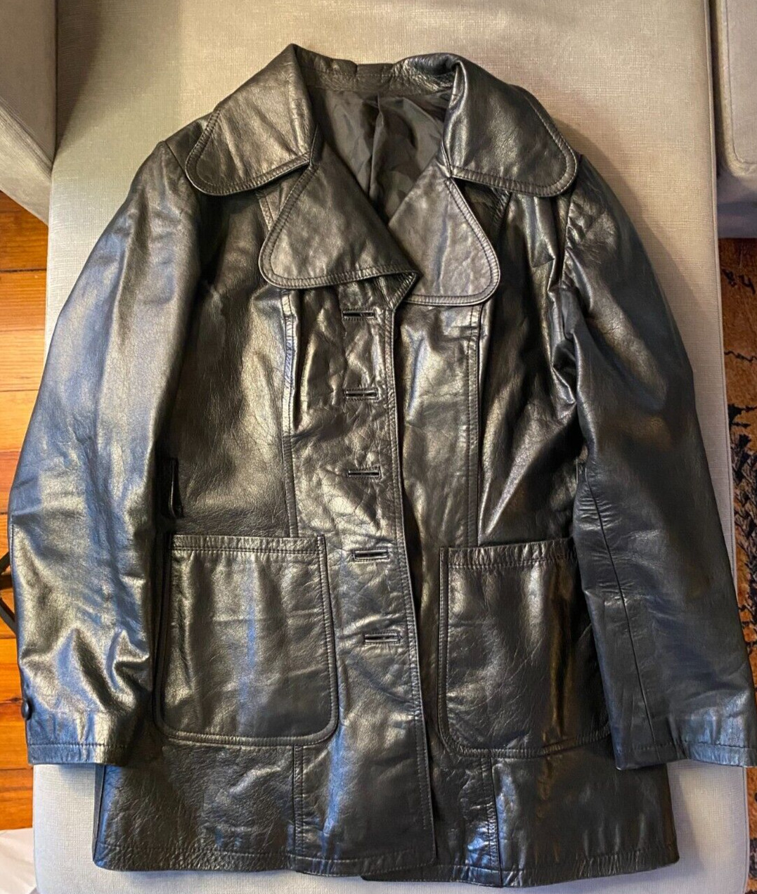 1970s Vintage Leather Jacket Mens Phoenix Made in Bus… - Gem