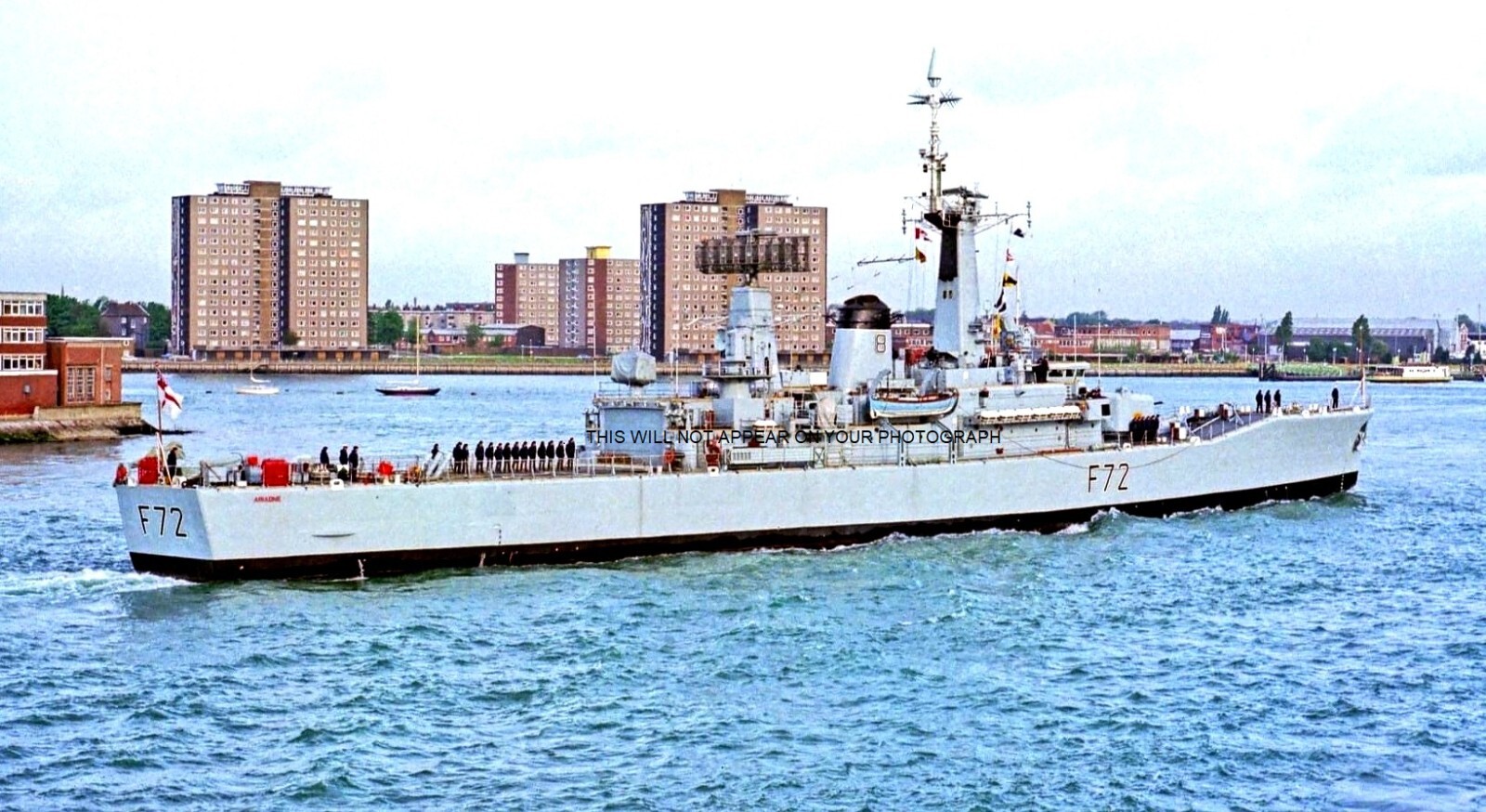 ROYAL NAVY LEANDER CLASS FRIGATE HMS ARIADNE ENTERING PORTSMOUTH | eBay
