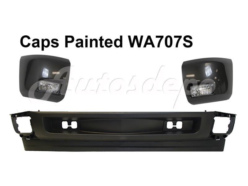 Painted WA707S Front Bumper Caps Fog Light Valance For Silverado 1500 ...