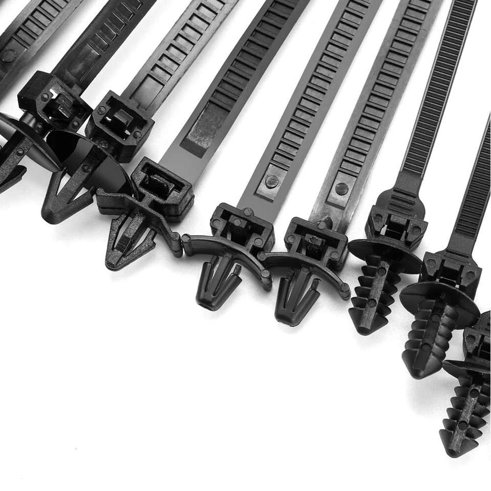 50X Nylon Car Mount Wire Push Mount Cable Zip Ties Fastener Wire ...