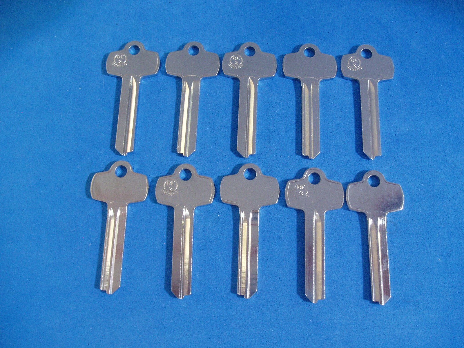 TEN LOCKSMITH BE2 KEY BLANKS FITS BEST A KEYWAY NICKEL PLATED BRASS | eBay