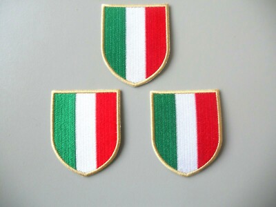 PATCH SCUDETTO ITALIA PZ 3 RICAMATE TERMOADESIVE CM 5X6,3 | eBay UK
