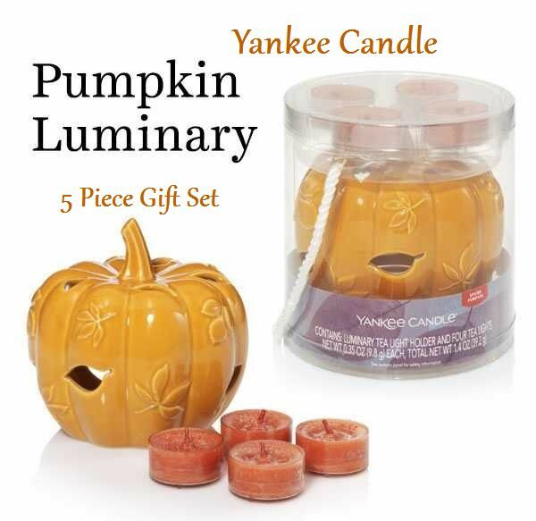 YANKEE CANDLE Tea Light Holder Fall LUMINARY Spiced PUMPKIN Fragrance ...