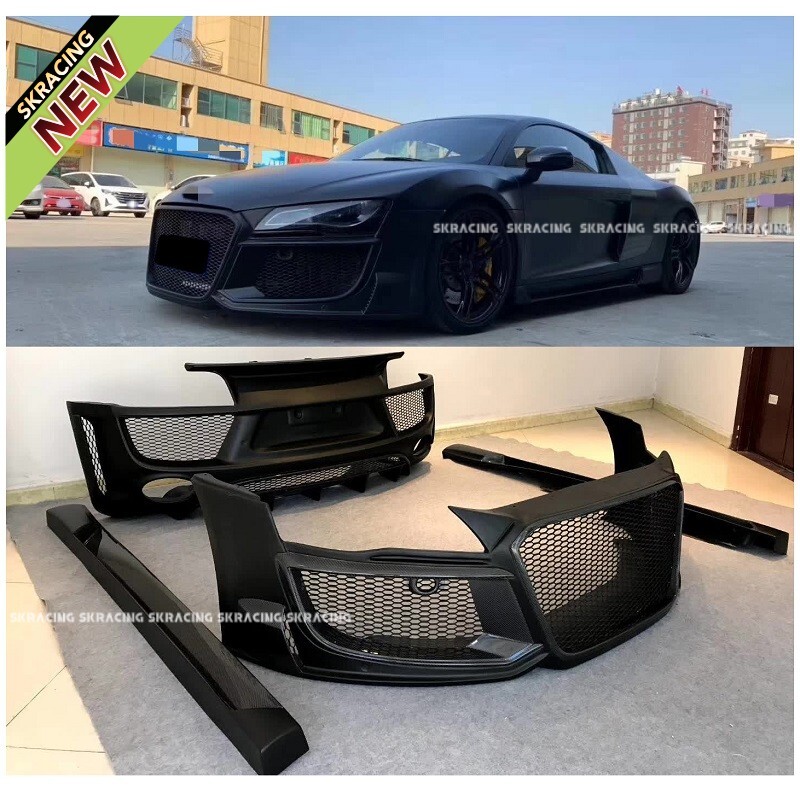 For Audi R8 2008-2015 Partial Carbon Fiber Bodykit Front Rear Bumpers ...
