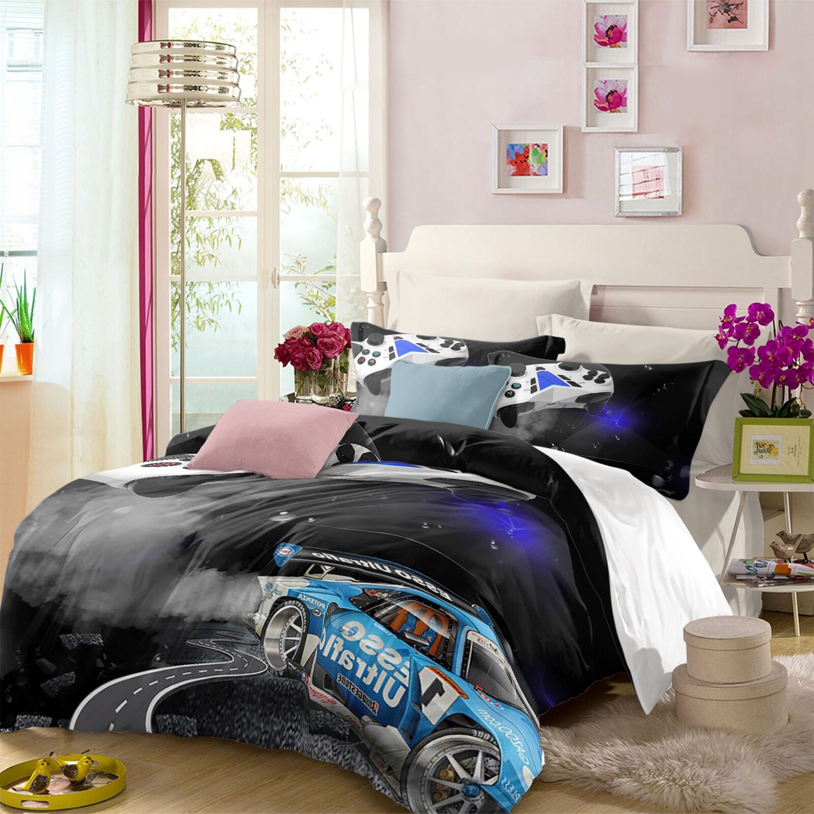 Racing Car Duvet Cover Bedding Set Quilt Cover Single Double King ...