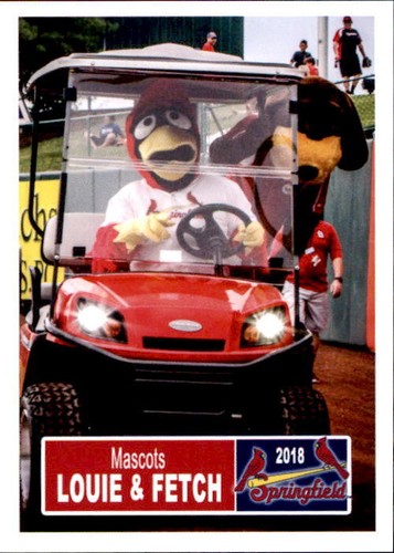 2018 Springfield Cardinals Grandstand #35 Louie and Fetch MASCOTS ...