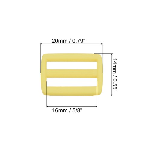 5/8 Inch Tri-Glide Slide Buckles, 50 Pack Webbing Strap Fastener ...