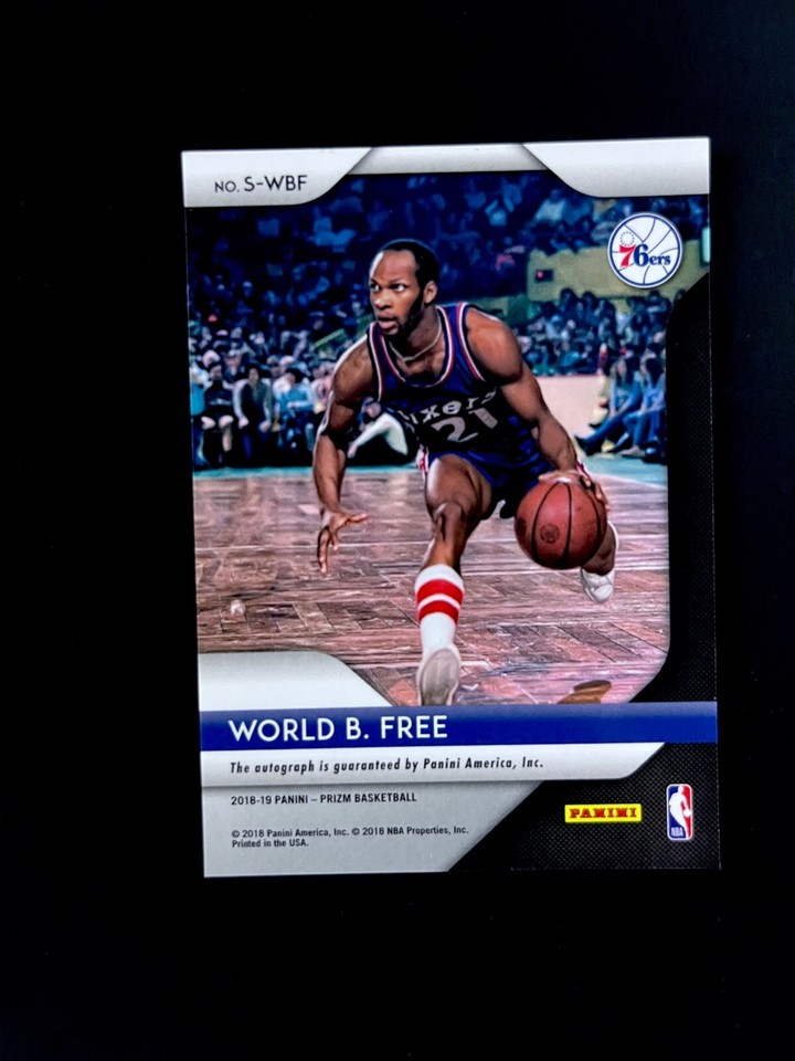 2018-19 Panini Prizm WORLD B. FREE Prizm Auto Autograph 76ers Rare SP ...