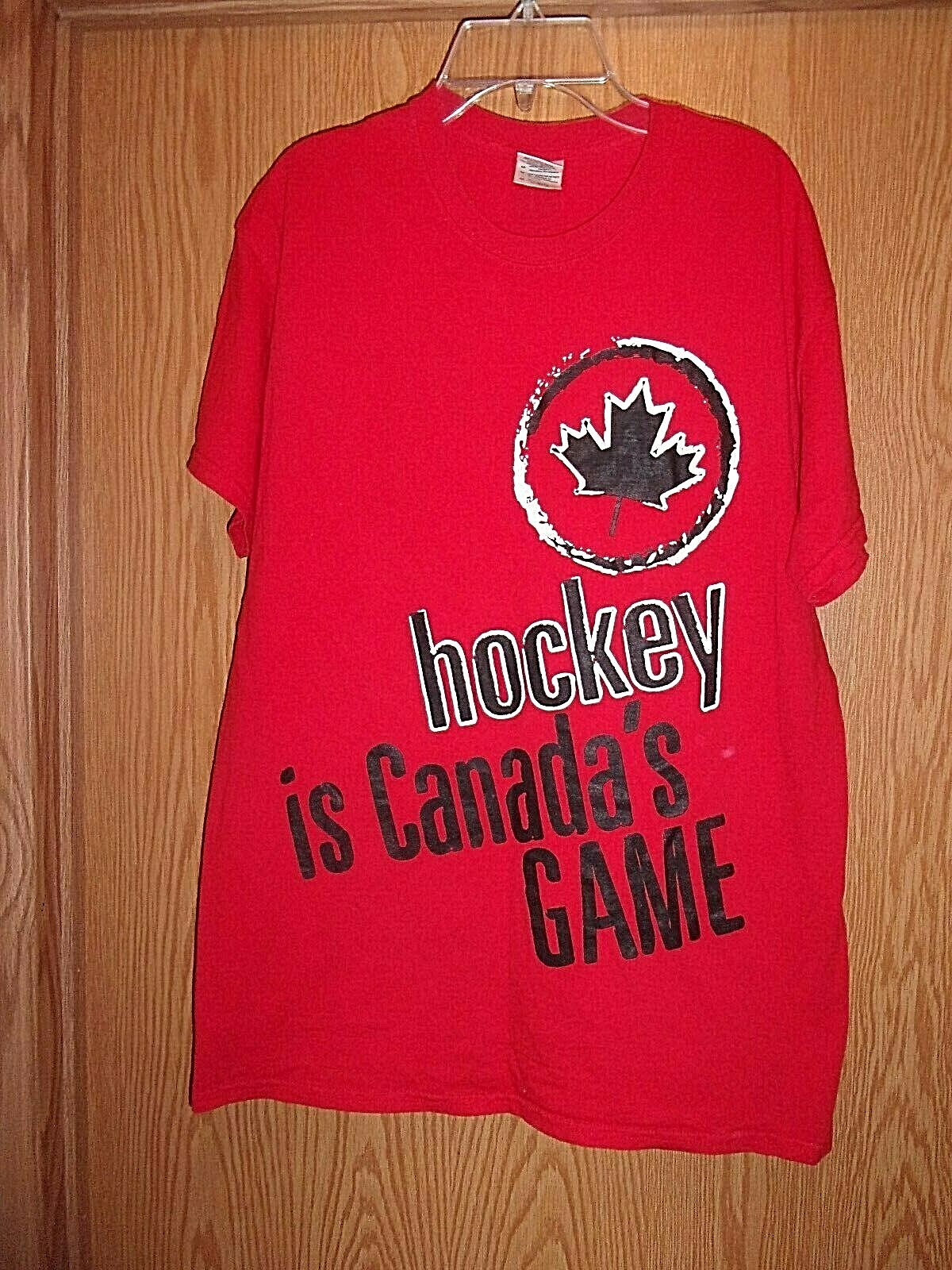 Hockey is CANADAs Game red graphic M t shirt | eBay
