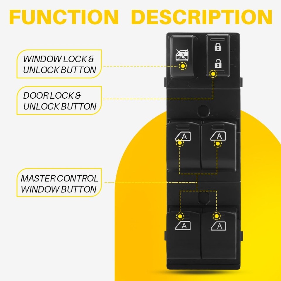 Power Window Control Switch Button 1X For 2007-2015 Infiniti G35 Q40 ...