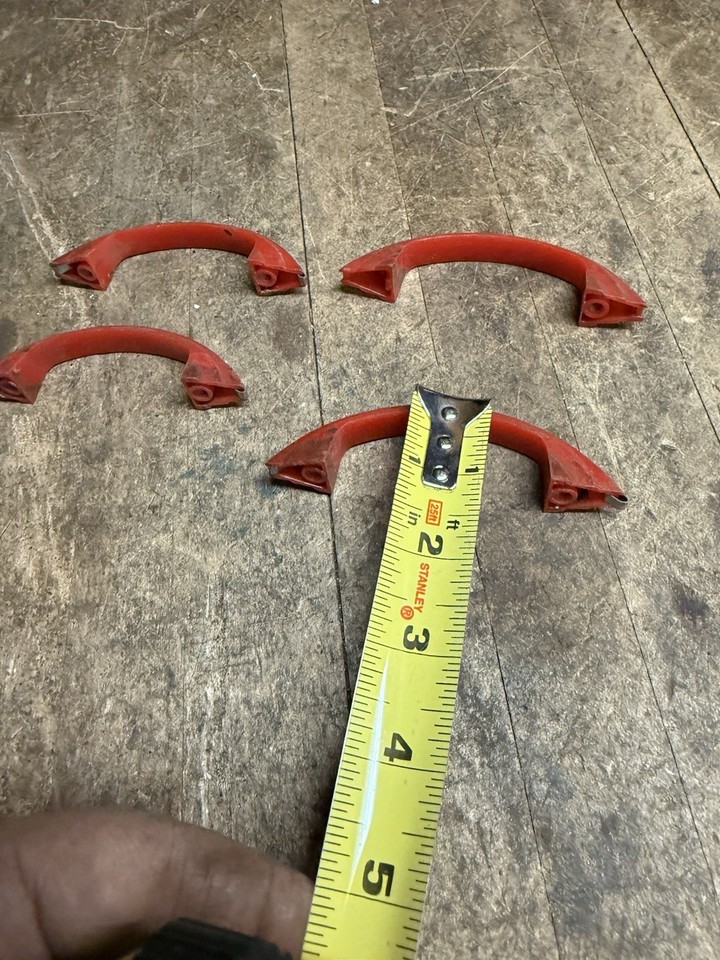 Vintage Art Deco Red Bakelite Cabinet Drawer Pulls Handles Hardware Set ...