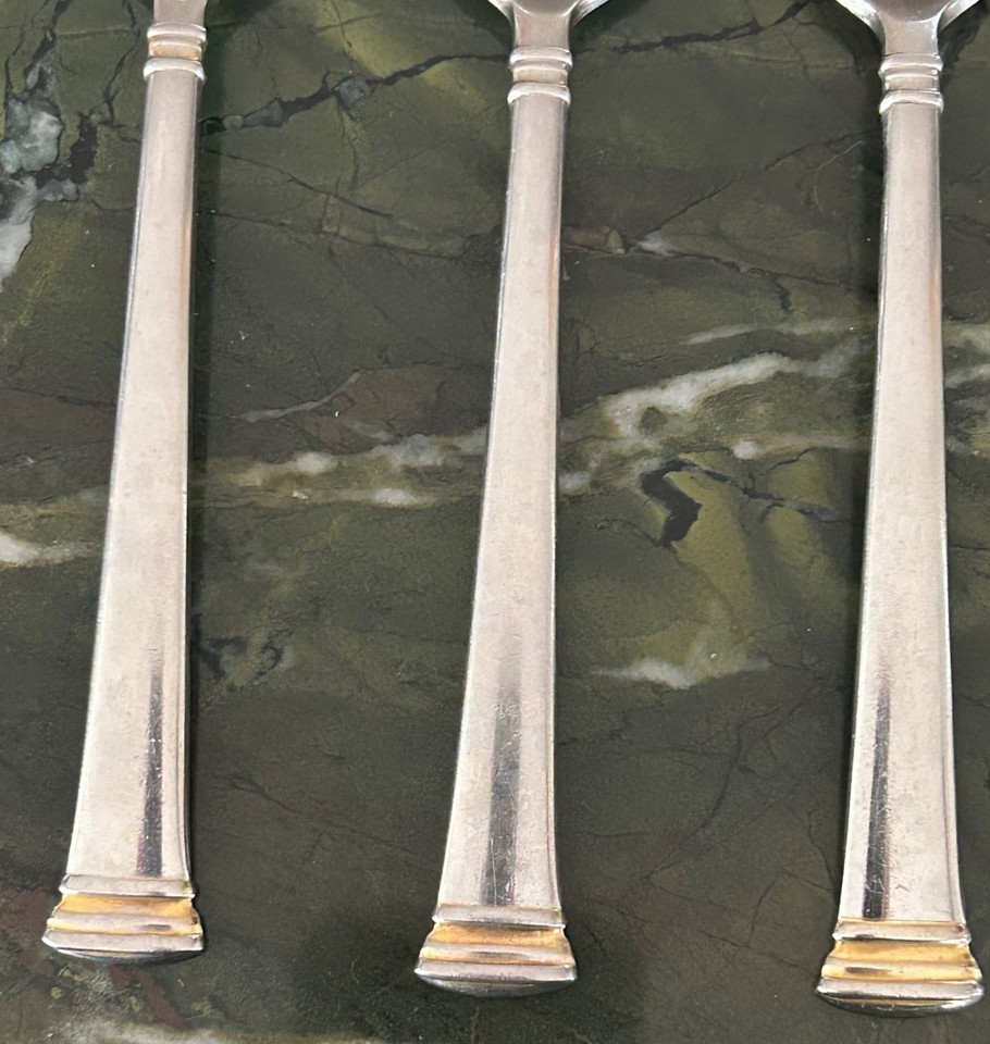 Set 3 Lenox Eternal Gold 18/8 Tablespoons Stainless Silver Made in ...