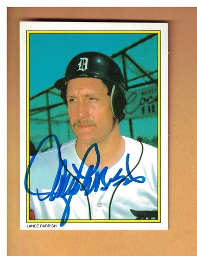 Lance Parrish AUTOGRAPHED 1983 TOPPS GLOSSY BASEBALL CARD SIGNED ...