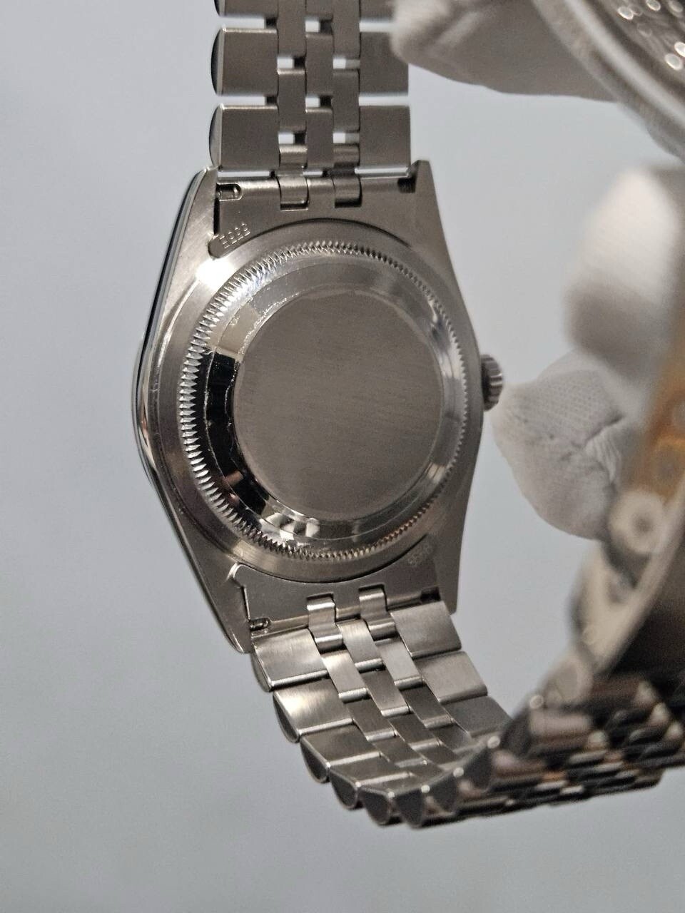 Rolex Datejust Ref16234G 90s Silver Factory Diamond Dial Oyster Case ...