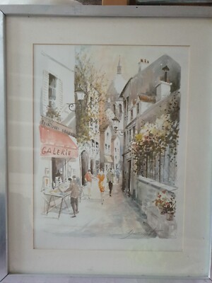 Claude Ducollet Paris Watercolor Art Prints,Signed. Cafe/Bar | eBay