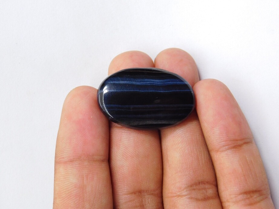 Amazing Gorgeous Natural Hawk Eye Tiger Cabochon Loose Gemstone 37 Cts ...