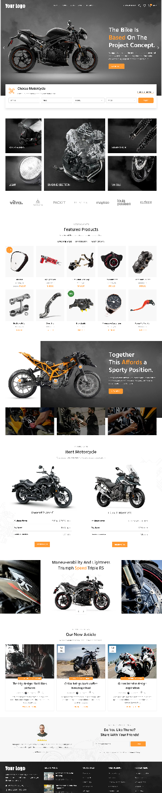 Motorcycle Shop Website Design with Free VPS Web Hosting and ...
