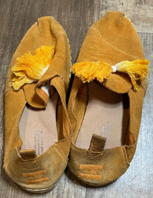 TOMS Shoes Womens Size 7.5 Leather Brown | eBay